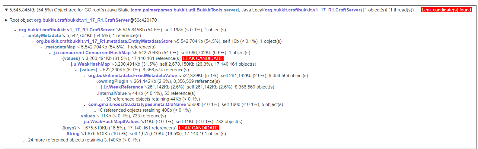 Memory leak with metadata (v2.1.205) · Issue #4670 · mcMMO-Dev/mcMMO · GitHub