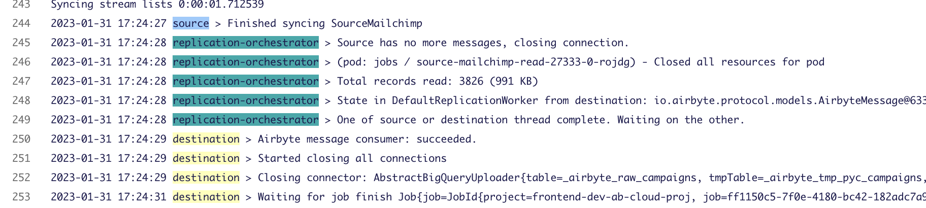 Log View: filter log messages by origin · Issue #24922 · airbytehq/airbyte · GitHub