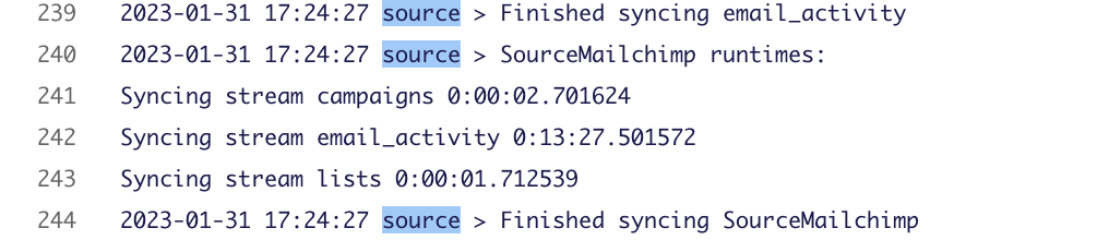 Log View: filter log messages by origin · Issue #24922 · airbytehq/airbyte · GitHub