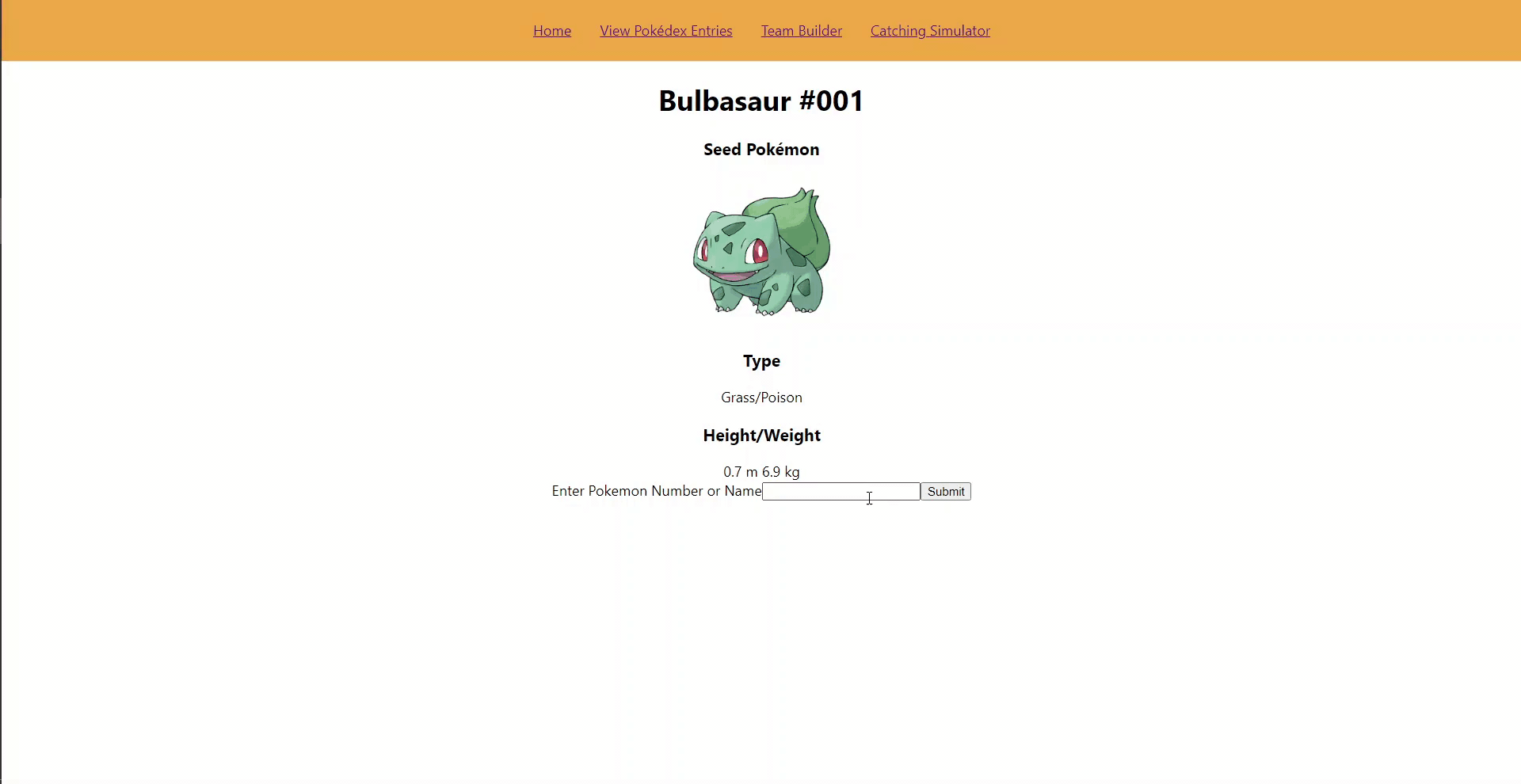 GitHub - hungjsong/pokedex: Site that allow users to search for and ...