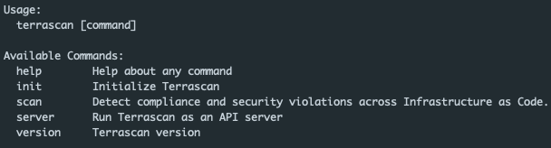Improve description for init command · Issue #461 · tenable/terrascan · GitHub