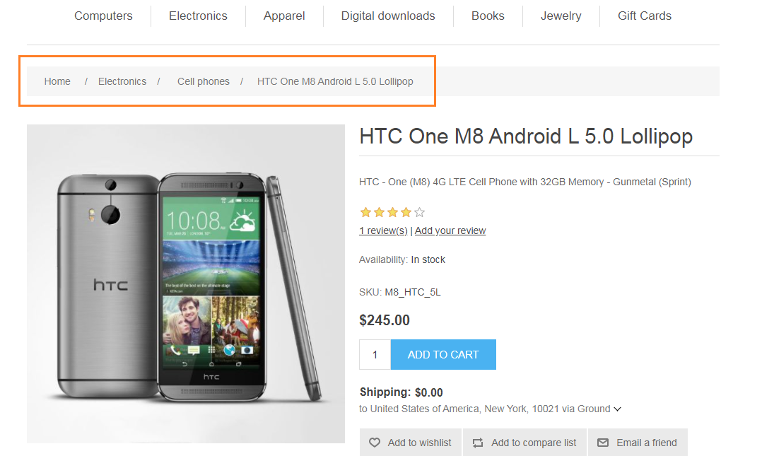Product detail page on category breadcrumb does not display current ...