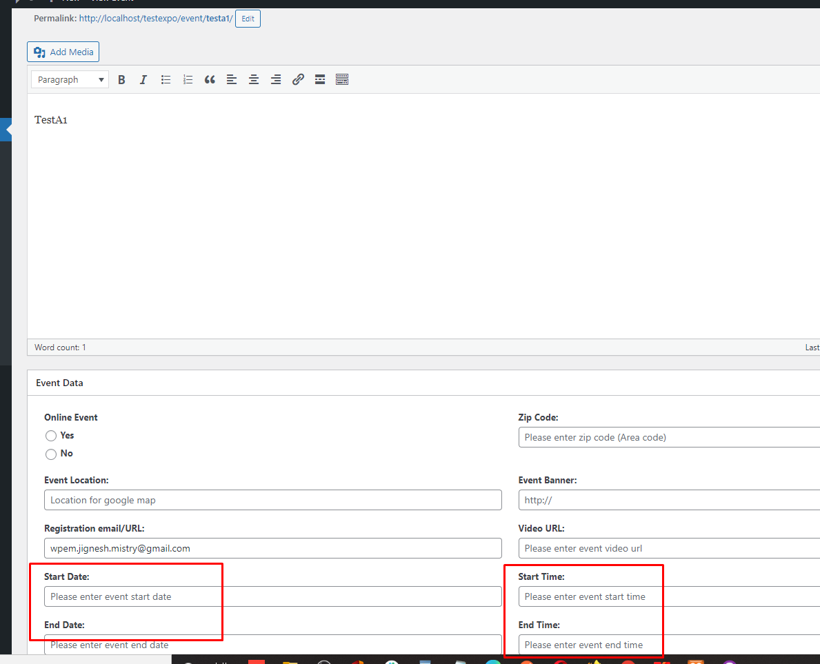 Backend - Created new event start and end date is not save · Issue #1081 · wpeventmanager/wp ...