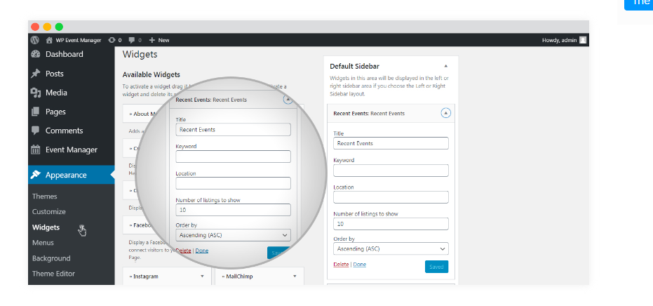 Update screenshot for The Featured /Recent/ Upcoming Events Widget · Issue #1187 ...