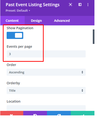 Backend - Past events listing - Pagination is not working · Issue #69 · wpeventmanager/wpem-divi ...