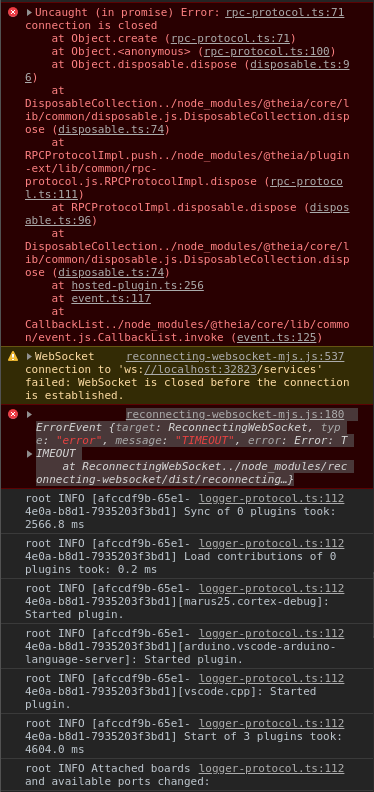 Could Not Dispose Connection And Error Connection Got Disposed · Issue 396 · Arduinoarduino 