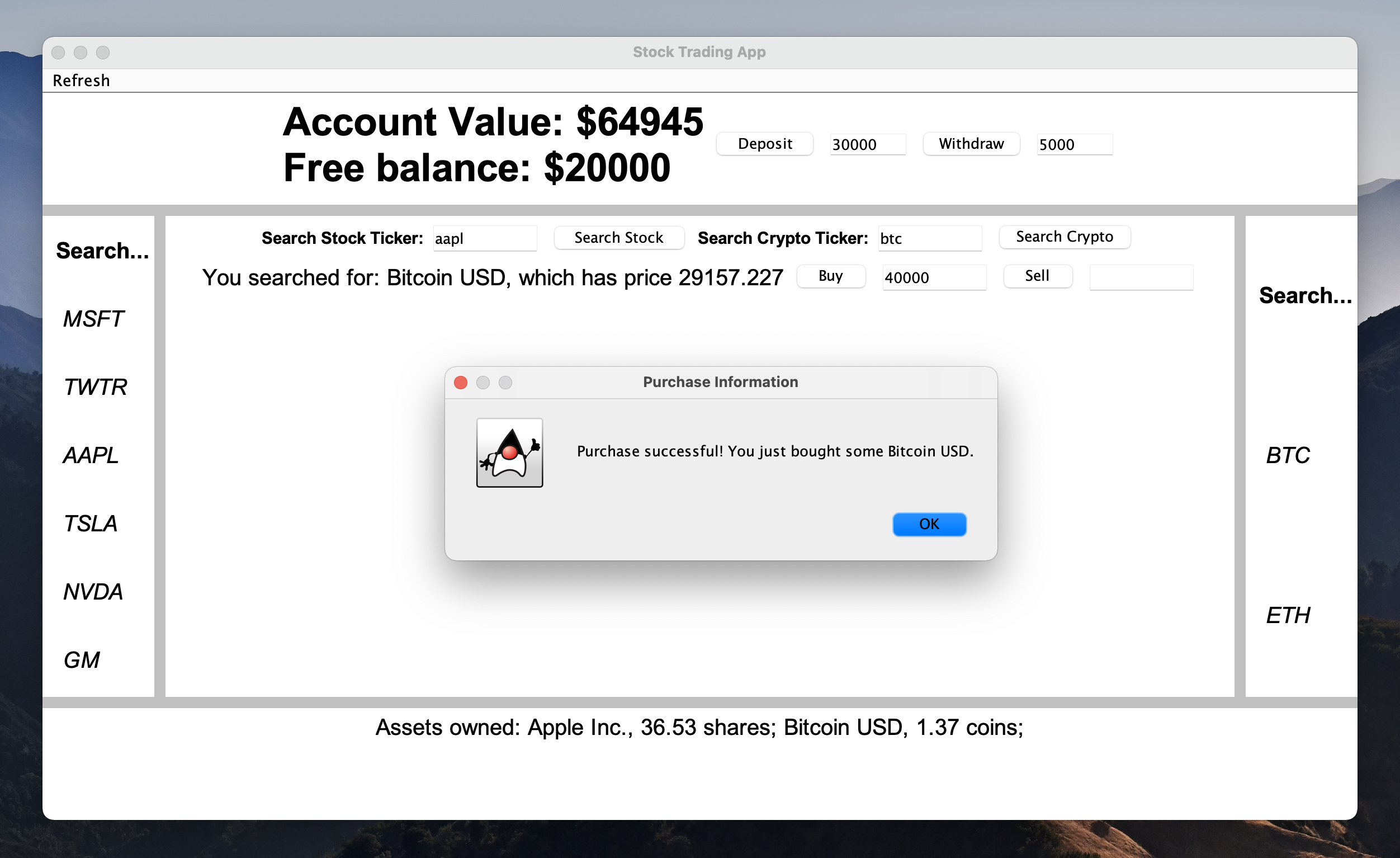 GitHub - giabertu/trading-app: Asset-trading app that leverages the ...