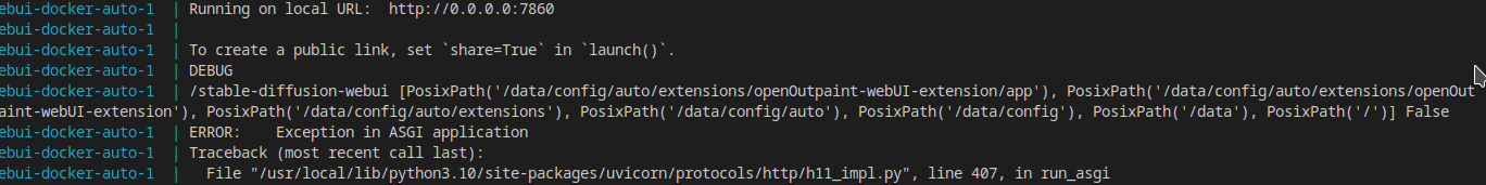 ERROR: Exception in ASGI application · Issue #14 · zero01101/openOutpaint-webUI-extension · GitHub