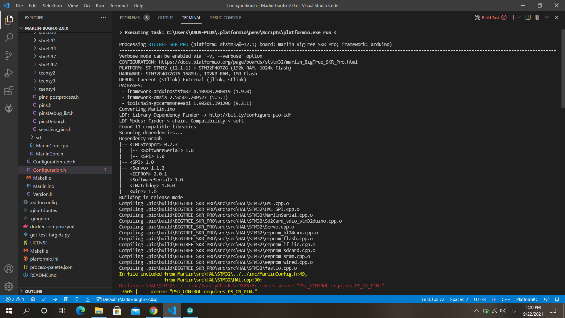 [BUG] (delta generic for BTT skr pro v1.2) · Issue #573 · MarlinFirmware/Configurations · GitHub