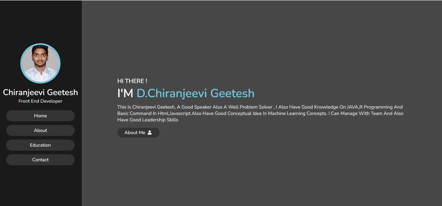 GitHub - ChiranjeeviGeetesh/Mini-Portfolio: Using HTML,CSS,JAVASCRIPT i ...