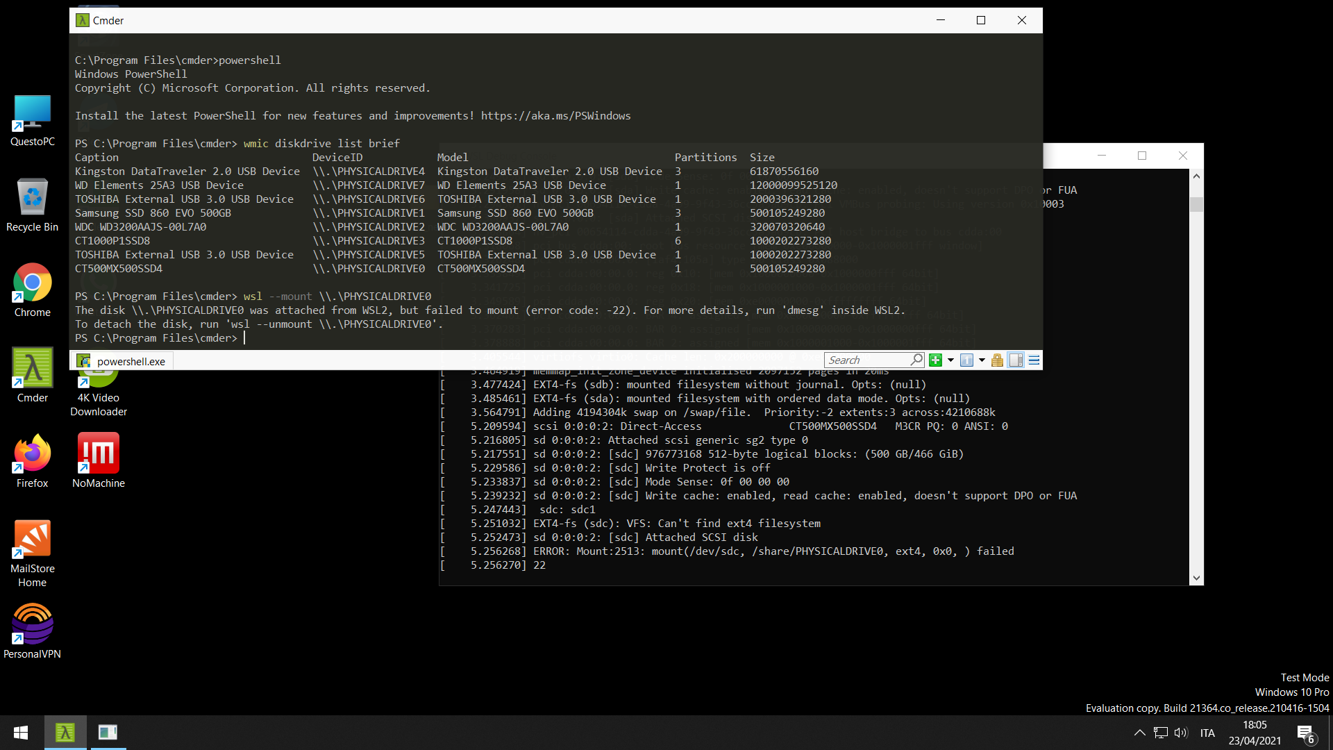 wsl --mount on LUKS encrypted partition give error 22 · Issue #6584 · microsoft/WSL · GitHub