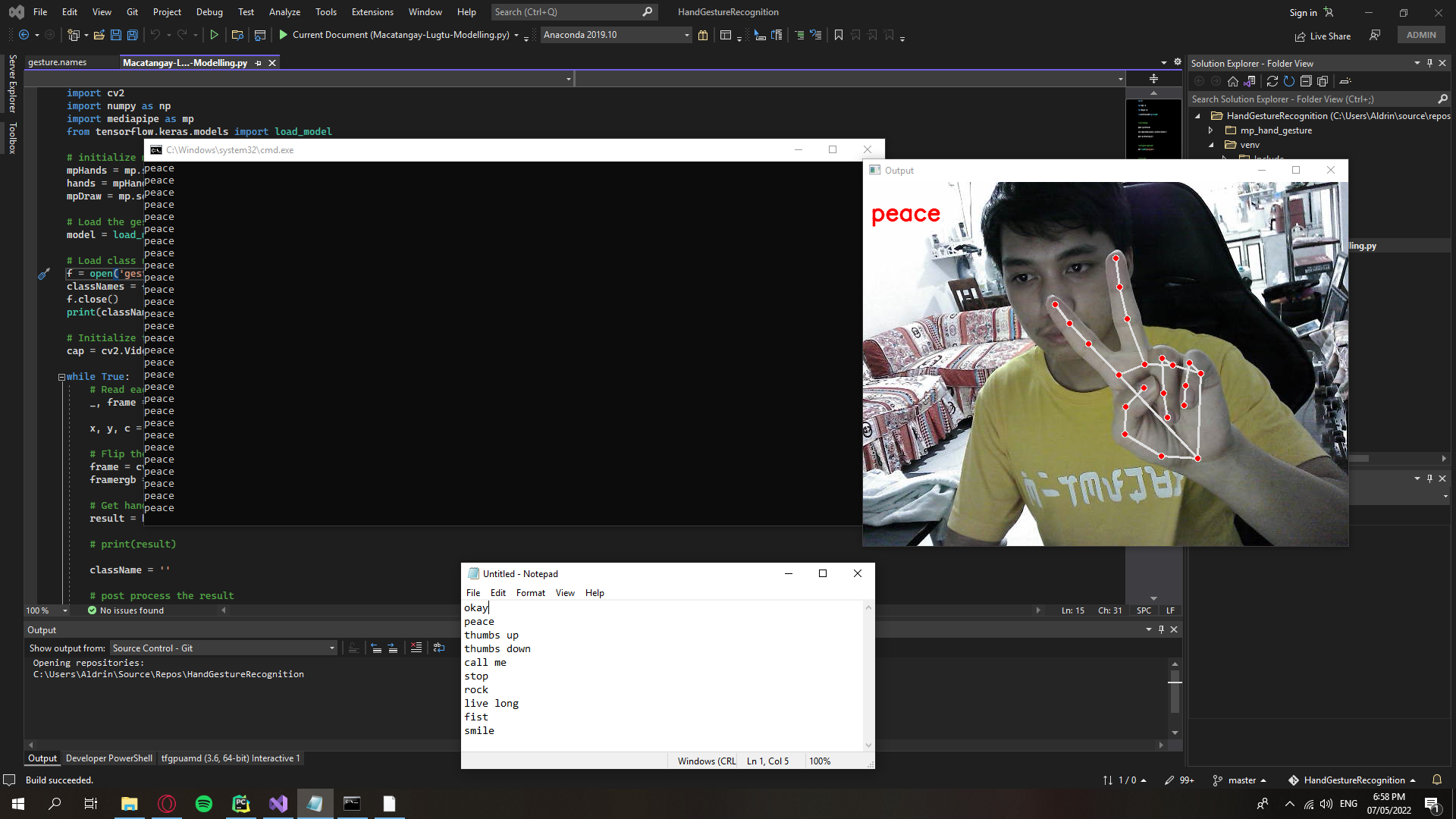 GitHub - DrinkCobra/HandGestureRecognition