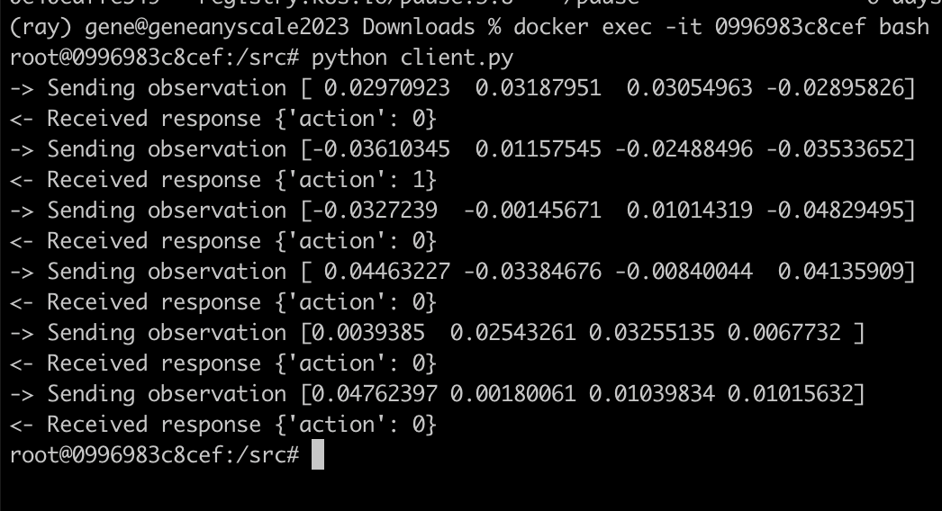 Running serve inside deployment docker container gives GrpcUnavailable ...