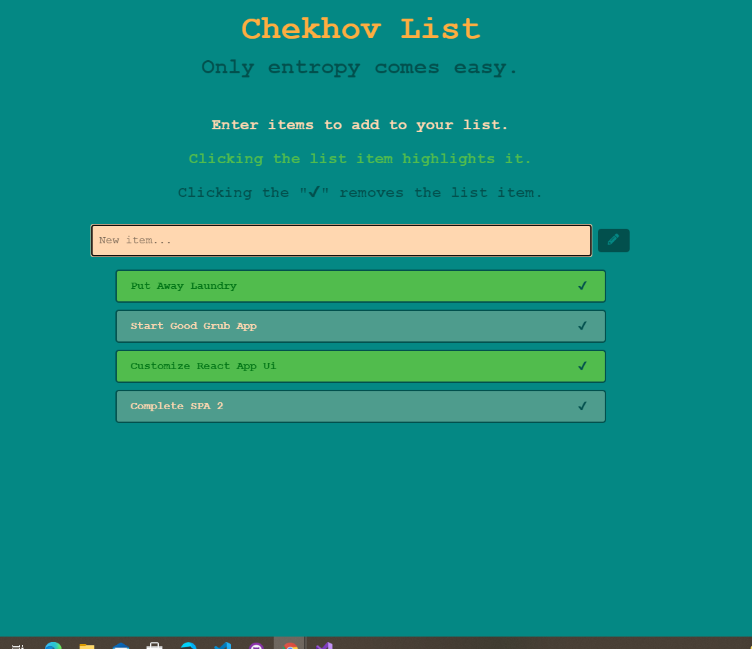GitHub - Jessica-Renard/Chekhov-List: Javascript "to-do list" app ...
