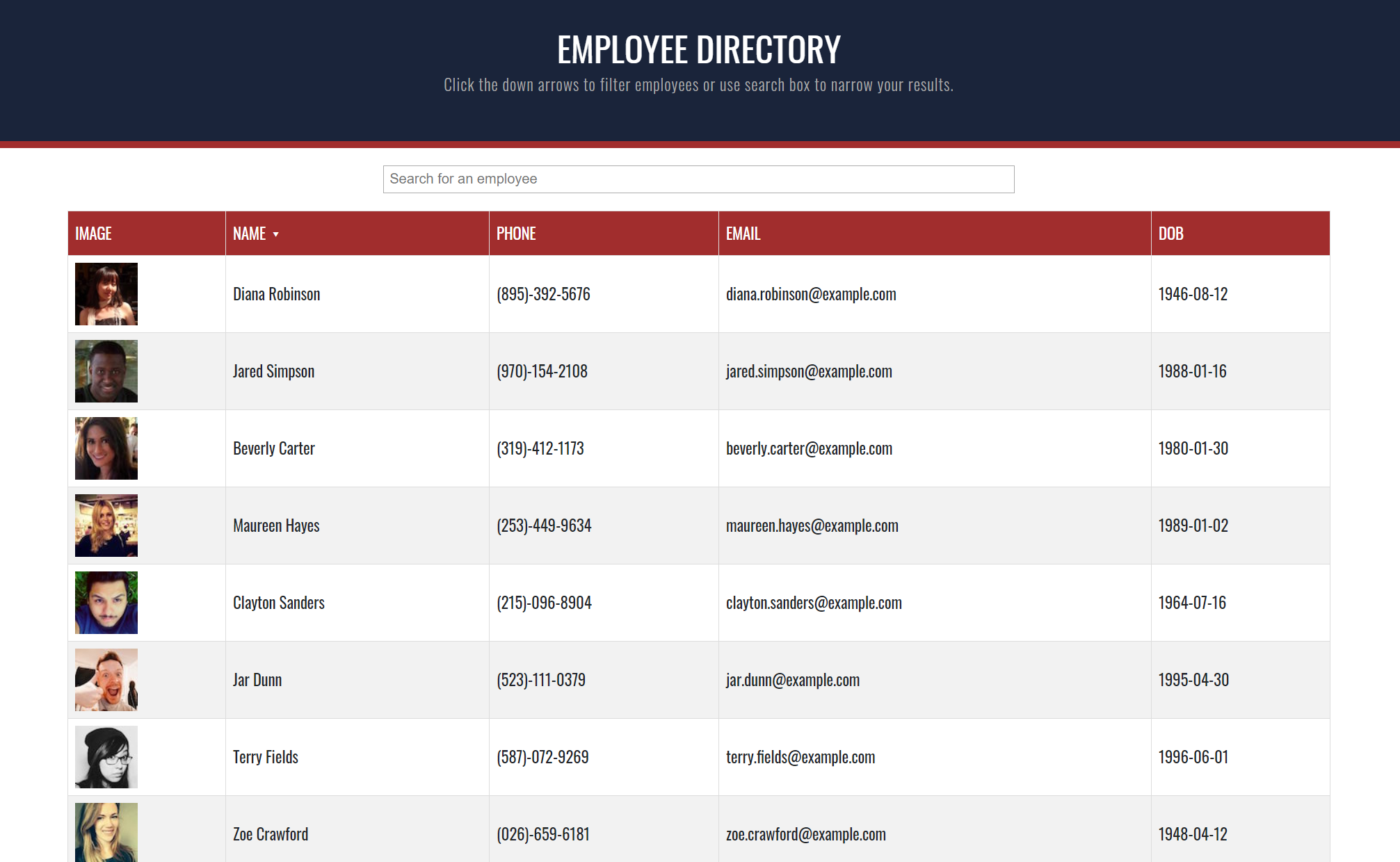 GitHub - mascarelloa/employee-directory