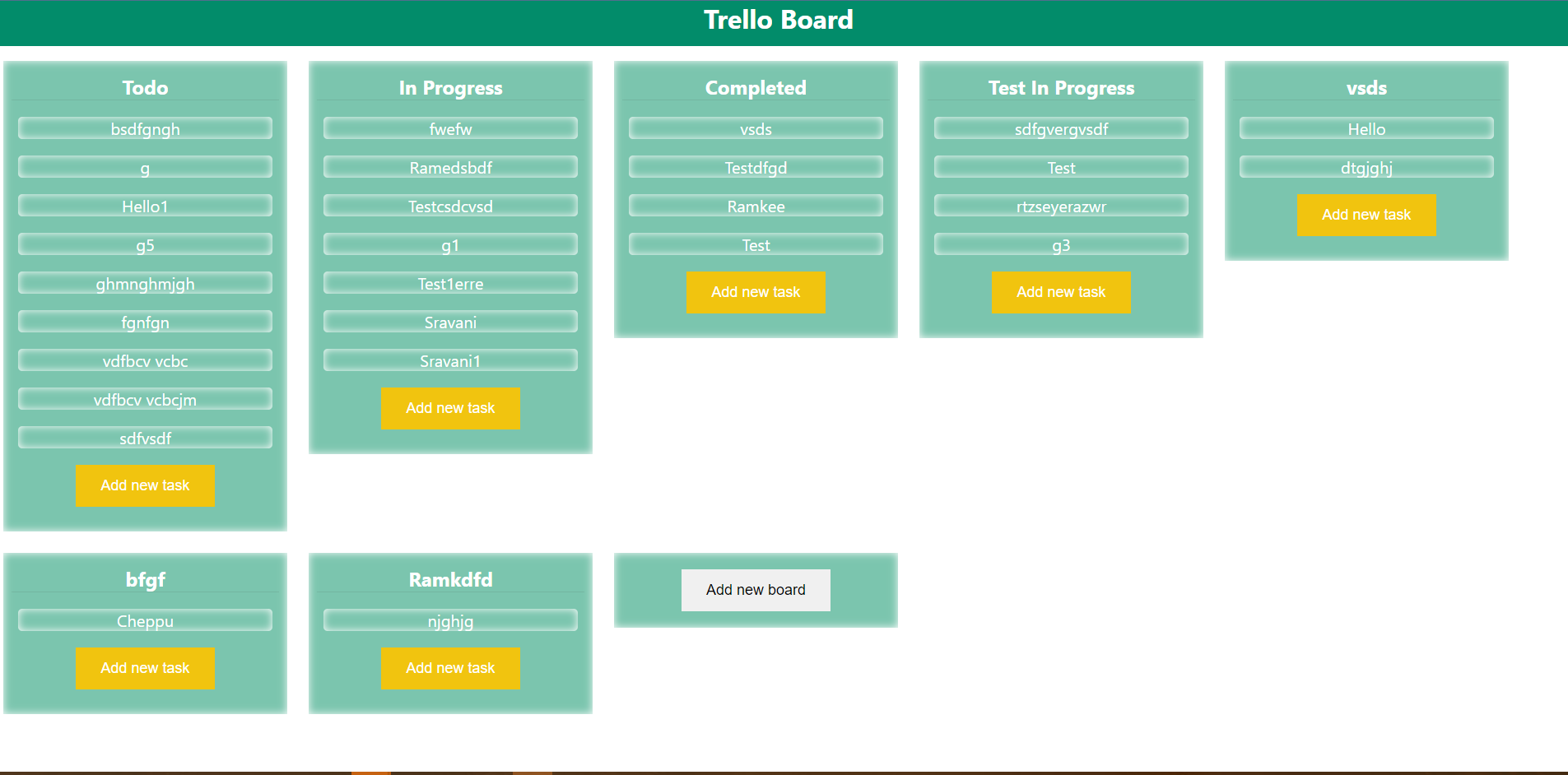 GitHub - MRamkee/trello-board: Custom Trello/Jira board developed using React