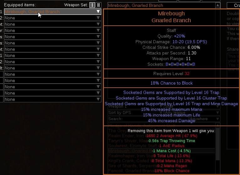PoB not accounting for the Cluster Trap mod on mirebough · Issue #1084 · Openarl/PathOfBuilding ...