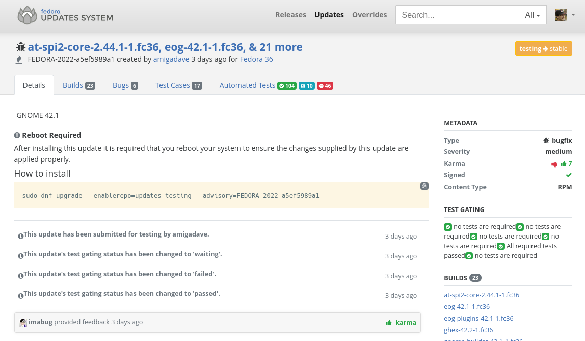 Display the overall karma as mixed when there's a negative karma present · Issue #4501 · fedora ...