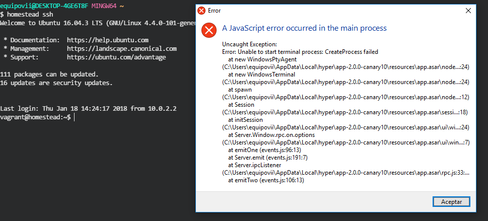 Error on split from SSH tab · Issue #2627 · vercel/hyper · GitHub
