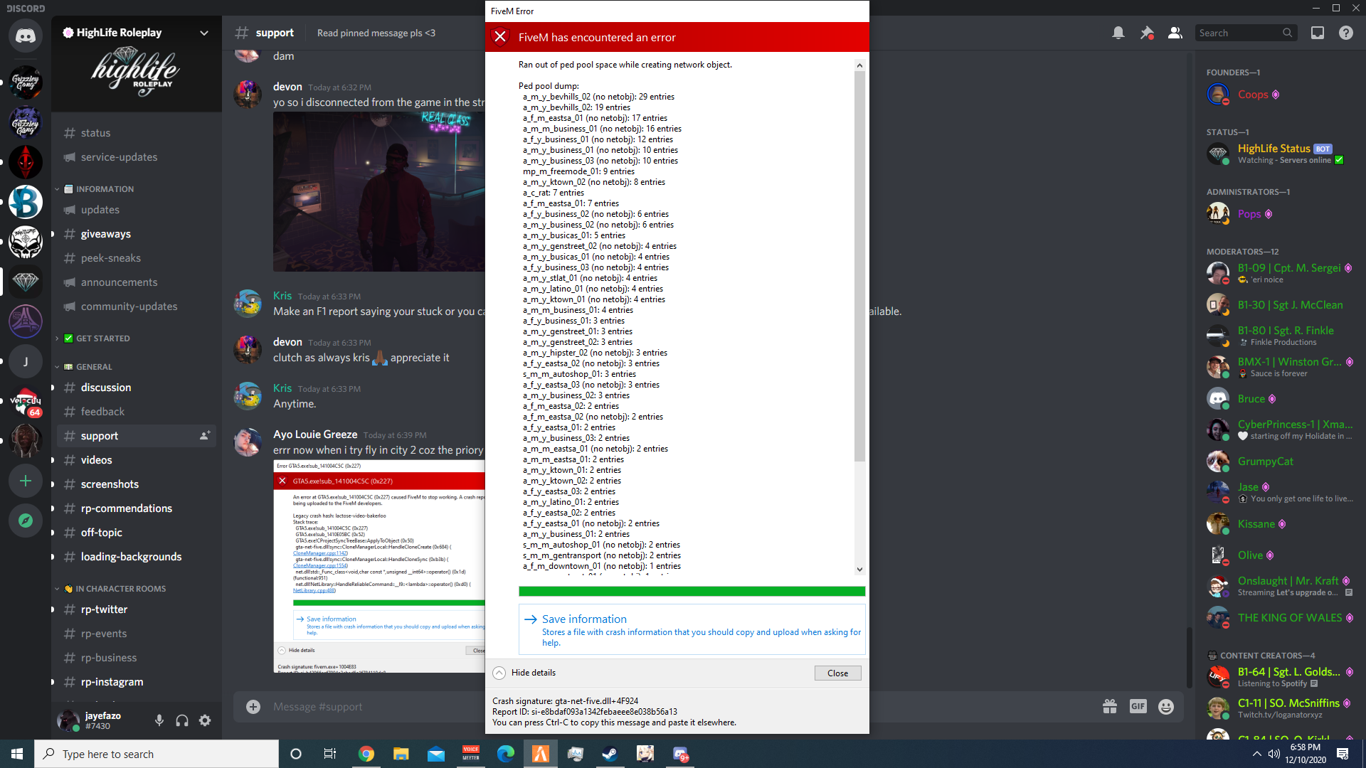 Consistent Crash Loading Into Server · Issue #2407 · Jarrrk/HighLife · GitHub