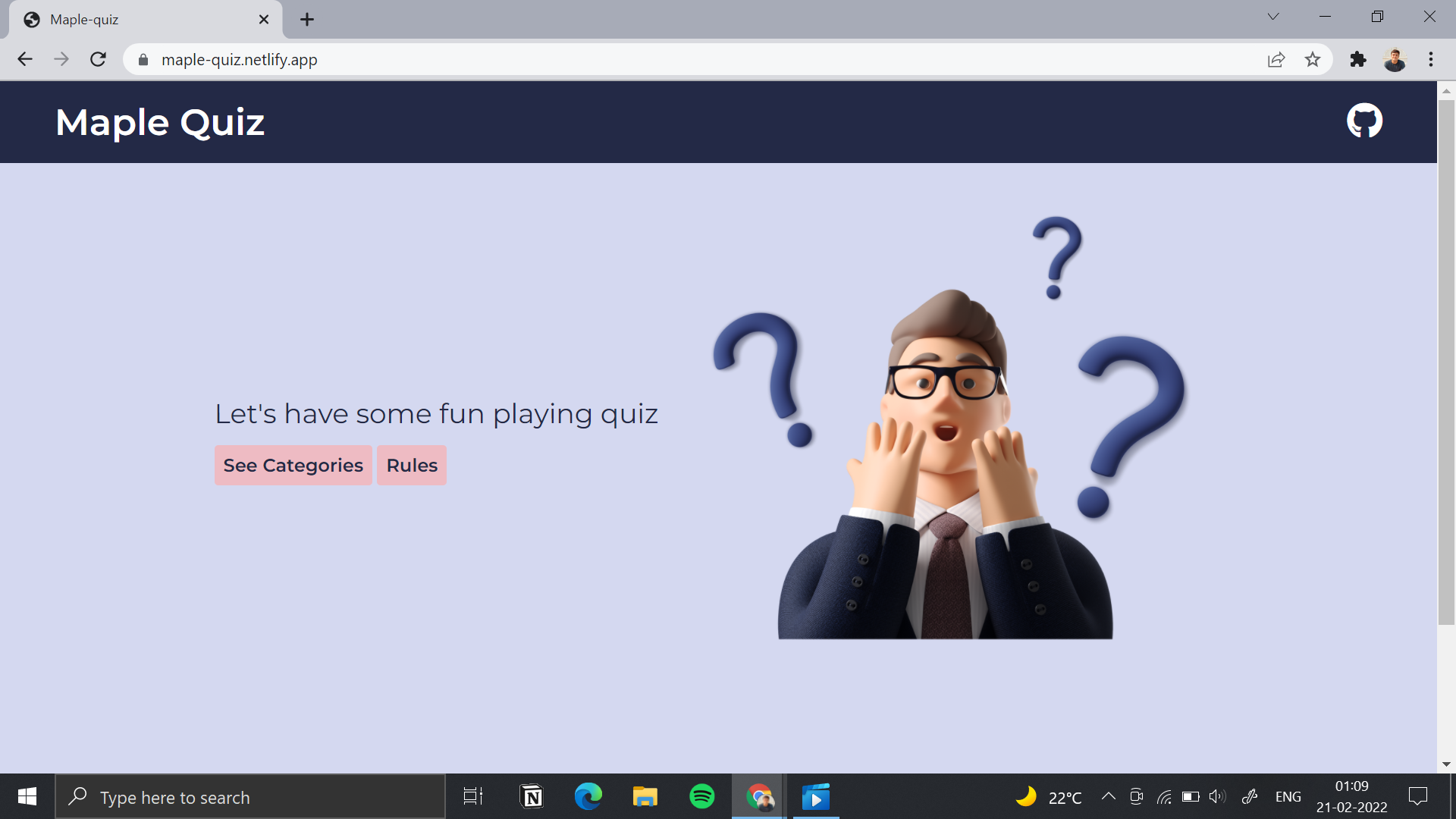 GitHub - krishanu2911/Maple-quiz: This is a quiz app which is responsive which can be played ...