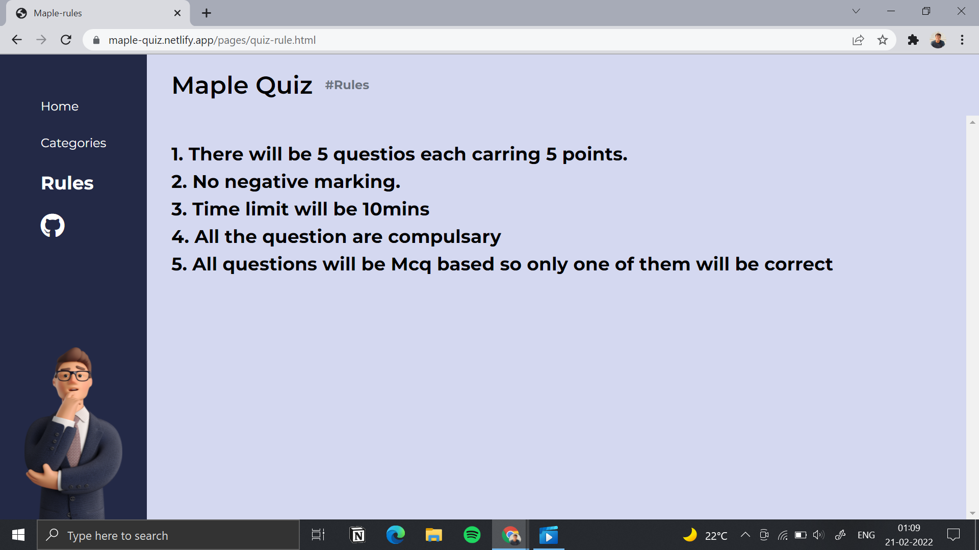 GitHub - krishanu2911/Maple-quiz: This is a quiz app which is responsive which can be played ...
