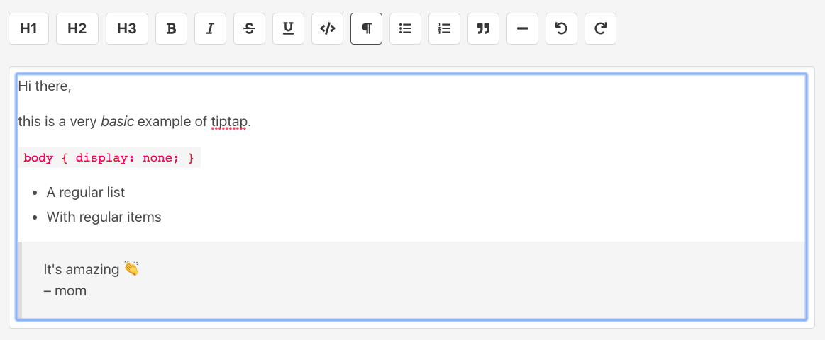 Custom class and outline in ProseMirror editor · Issue #524 · ueberdosis/tiptap · GitHub