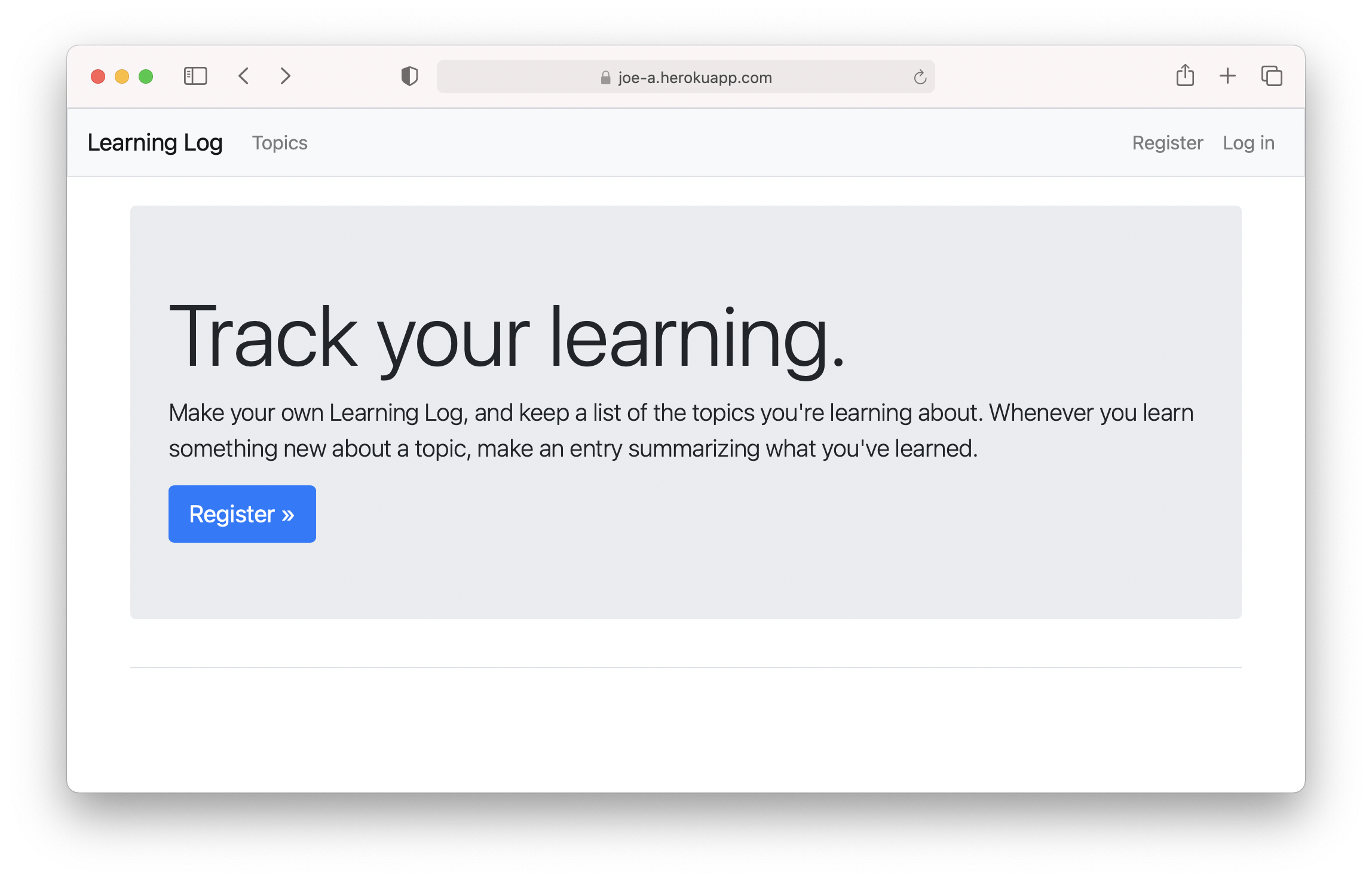 GitHub - joe-alvarado/learning_log