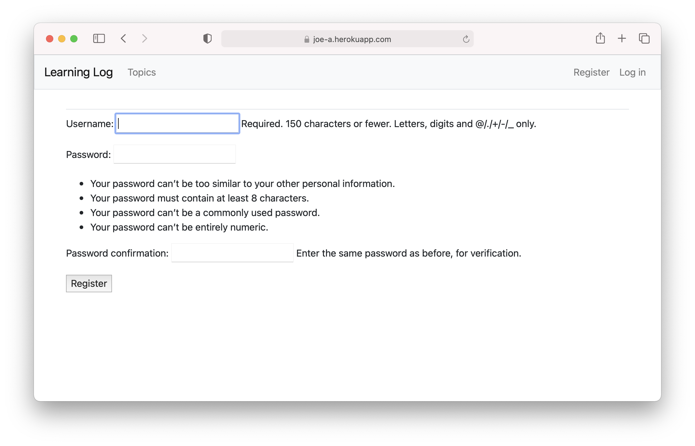 GitHub - joe-alvarado/learning_log