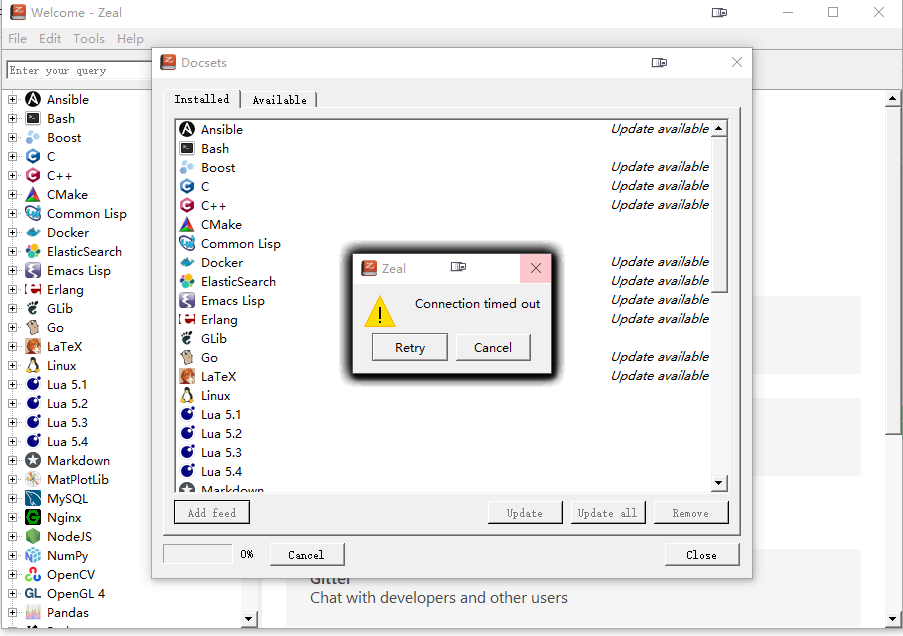 can't update docset · Issue #1461 · zealdocs/zeal · GitHub
