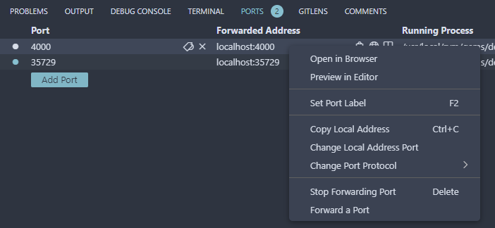 Can't change local address port in port forwarding · Issue #191929 · microsoft/vscode · GitHub
