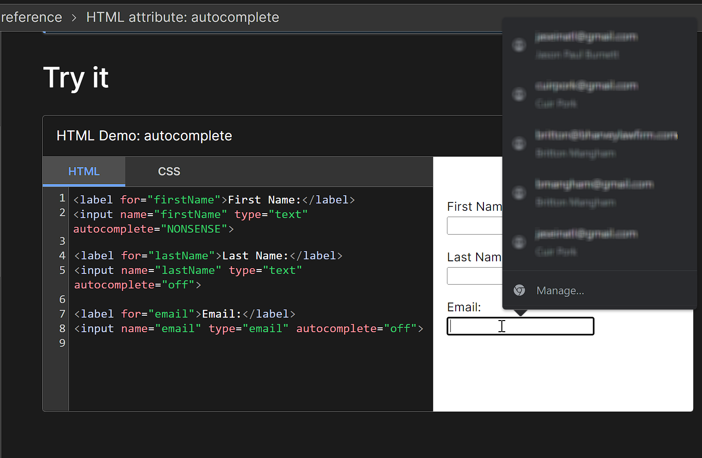 Autocomplete Article is INVALID for CHROME · Issue #24875 · mdn/content · GitHub