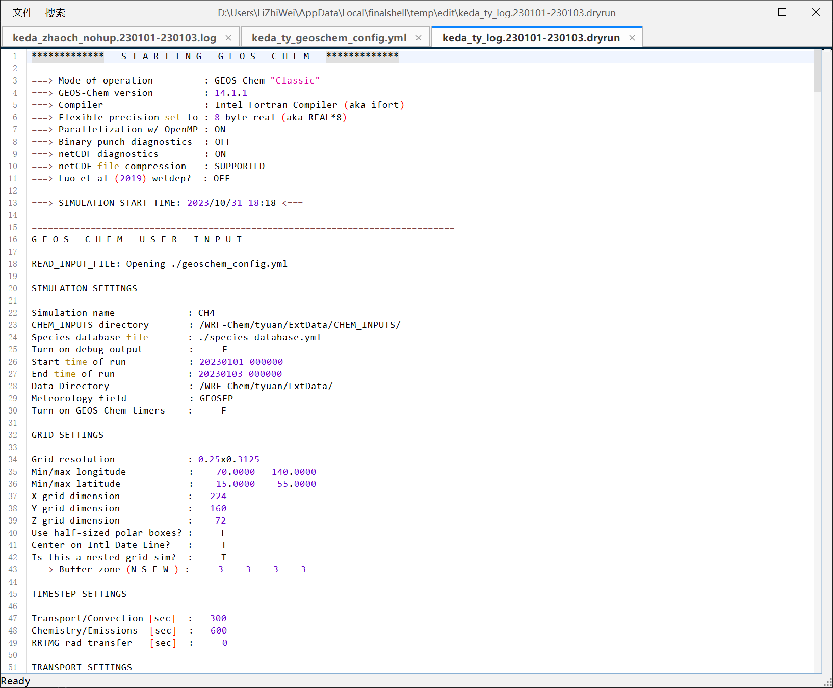 A question about switching to GEOS_0.25x0.3125_CH · Issue #2016 · geoschem/geos-chem · GitHub