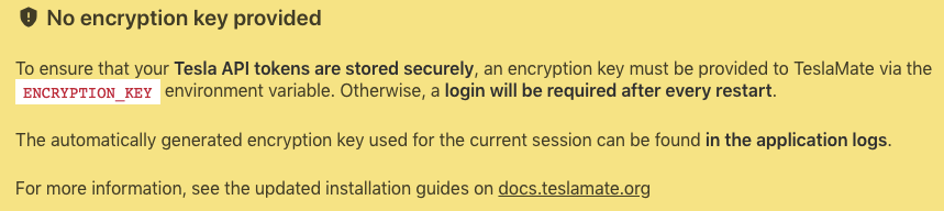 No encryption key provided · teslamate-org teslamate · Discussion #2798 ...