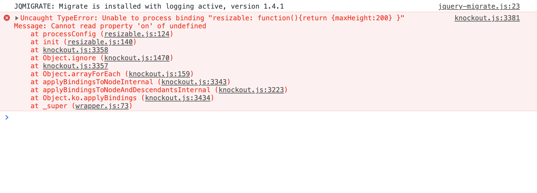 Resizable knockout binding does not work on the frontend · Issue #32753 · magento/magento2 · GitHub