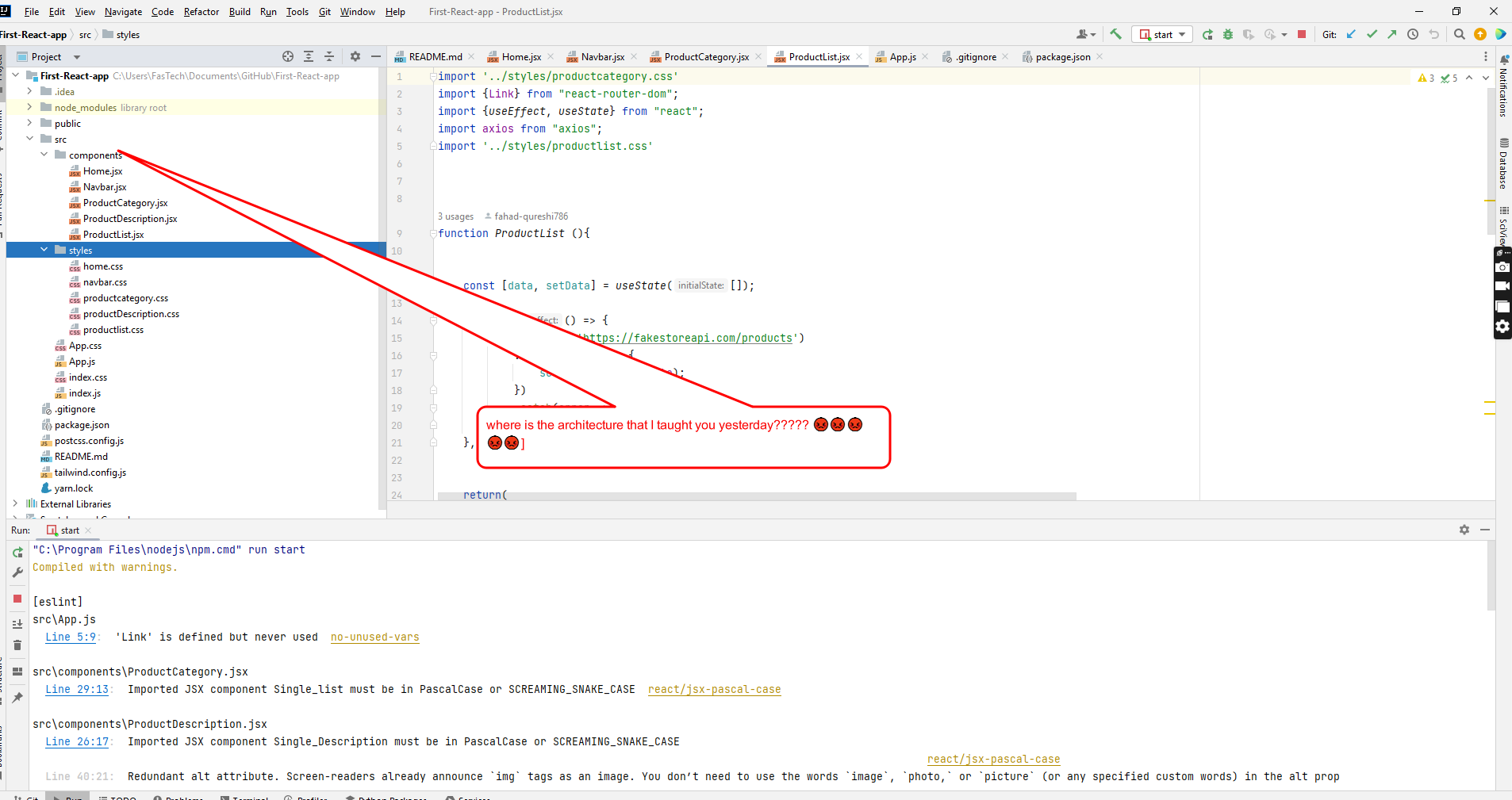 Assignment Bugs · Issue #1 · MoeenQadir/First-React-app · GitHub