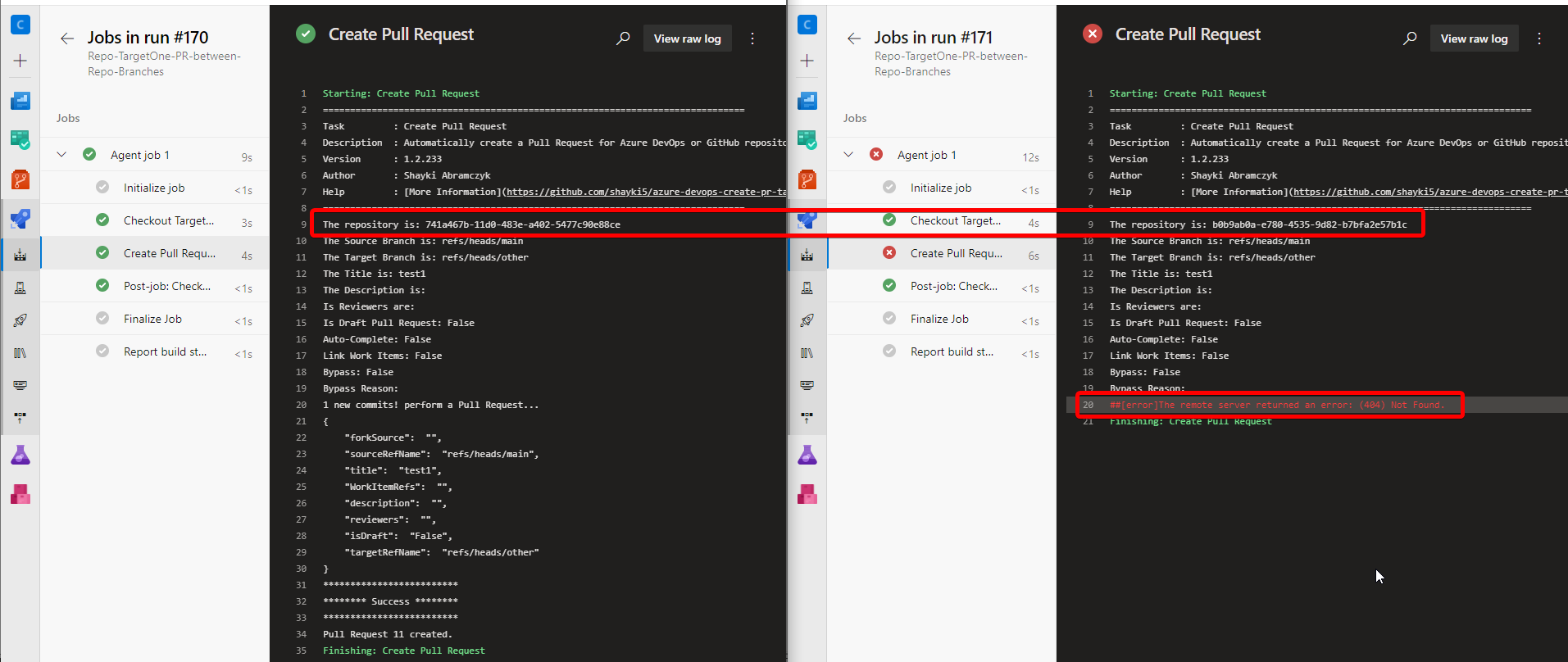 Error (404) Not Found for PR when PR-repo not same as source code · Issue #106 · shayki5/azure ...