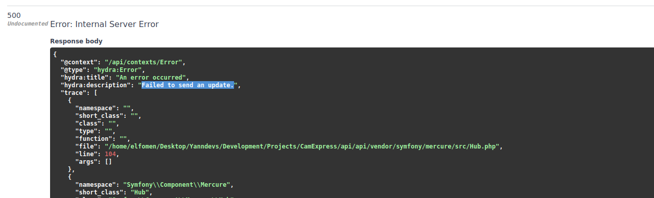 Failed to send an update. · Issue #716 · dunglas/mercure · GitHub