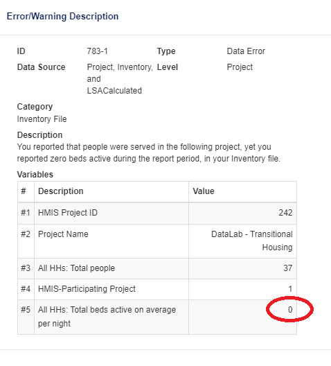 Flag 783 (0 beds in flag but there are beds) · Issue #859 · HMIS/LSASampleCode · GitHub