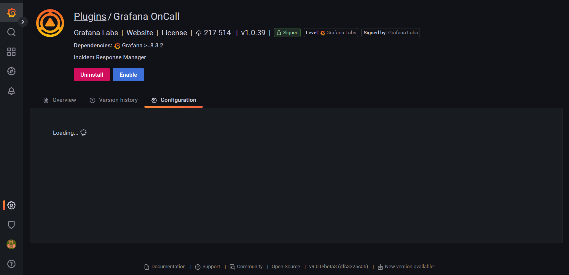 Plugins/Grafana OnCall configuration page endless loading with 502 error · Issue #622 · grafana ...