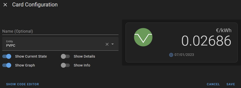 pvpc_hourly_pricing integration card not showing graph since 2023.7.0b0 · Issue #95674 · home ...