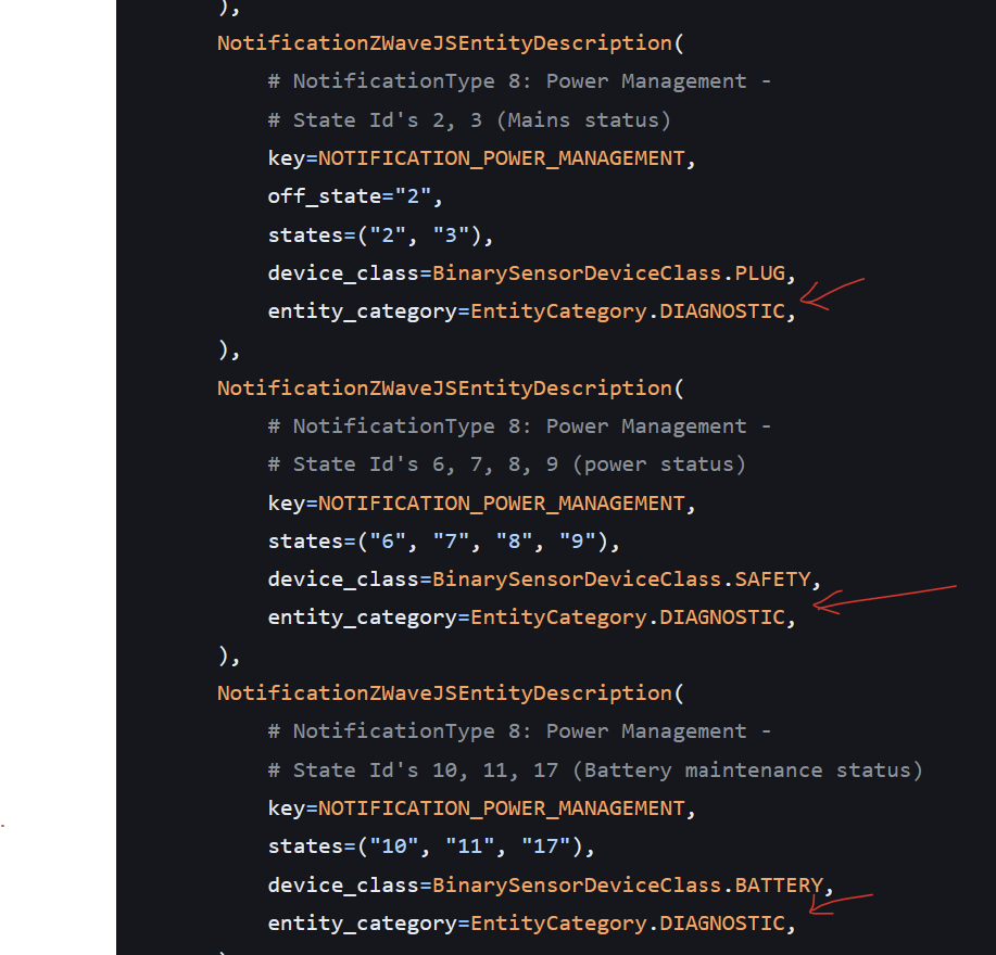 zwave_js: Overheat detected binary_sensor not in Diagnostic section of the device (but in the ...