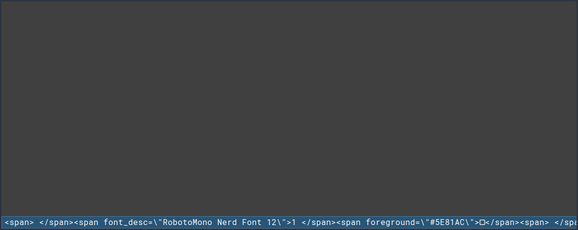 swaybar - clicking on workspace switches to a new workspace whose name is the plain text version ...
