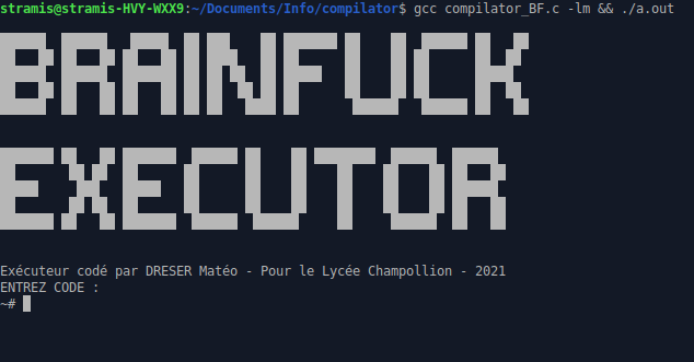 GitHub - Debrinn/brainfuckExecutor: >Brainfuck Executor