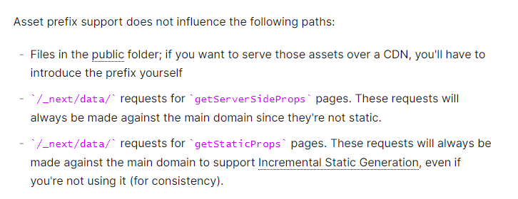 Using assetPrefix in statically generated pages · vercel next.js · Discussion #14119 · GitHub