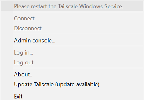 Windows: Unable to start Tailscale 1.6 and 1.8 after installation. · Issue #1890 · tailscale ...