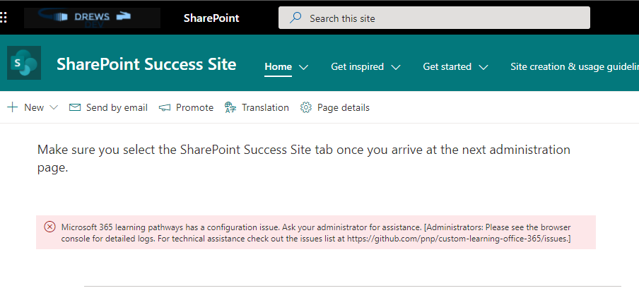 Provision Microsoft 365 learning pathways template failed · Issue #366 · SharePoint/sp ...