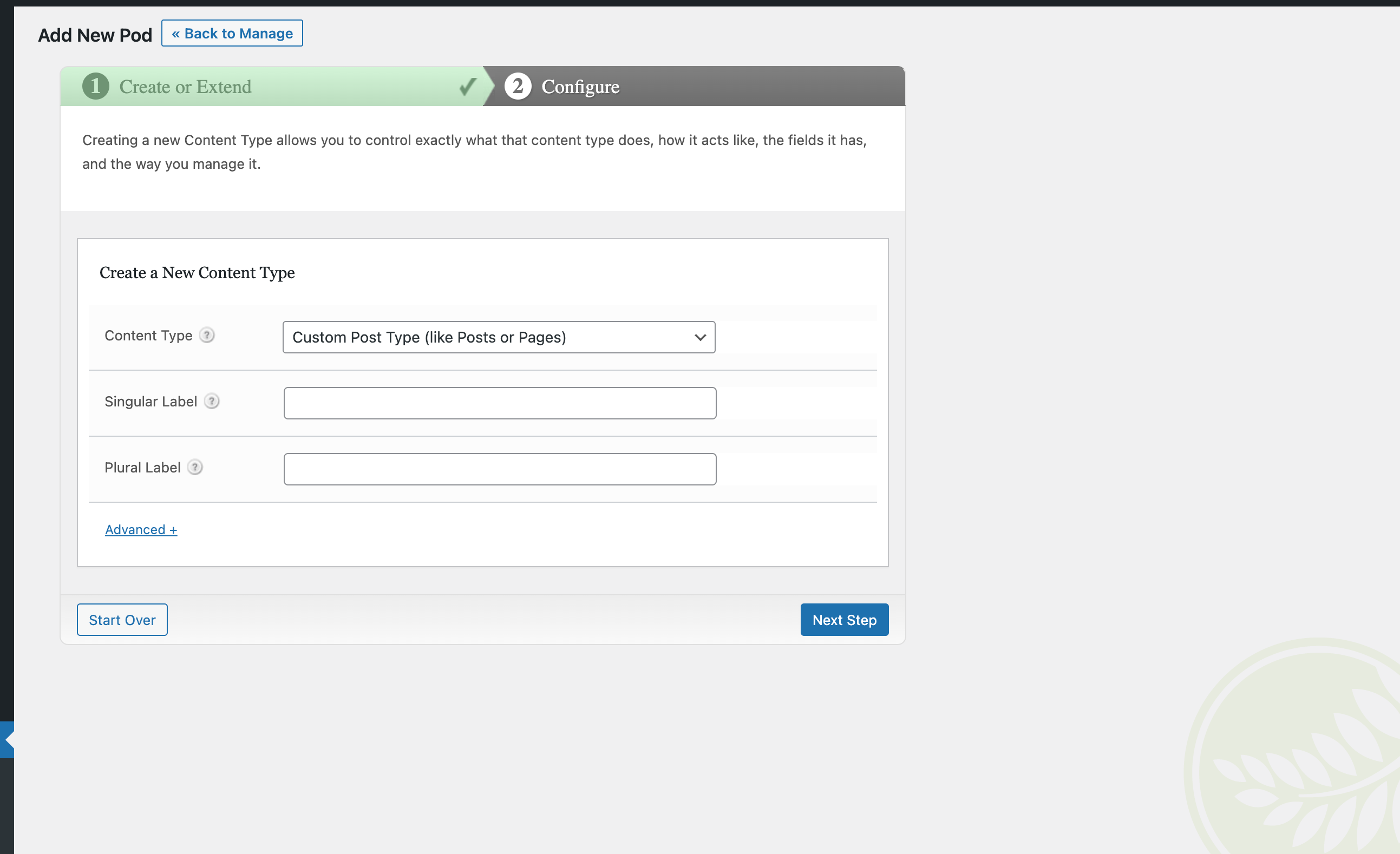 UI enhancement on Add New Pod screen · Issue #7161 · pods-framework/pods · GitHub