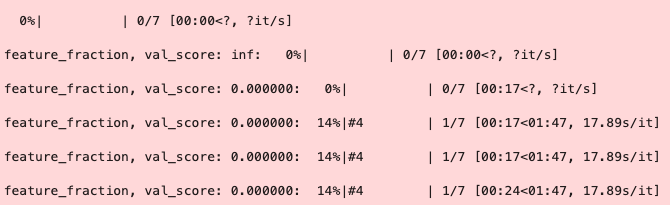 Lightgbm tuner progress bar on jupyter lab