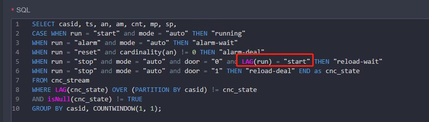 Sink will report an error when I use the LAG function in a CASE statement. · Issue #1514 · lf ...